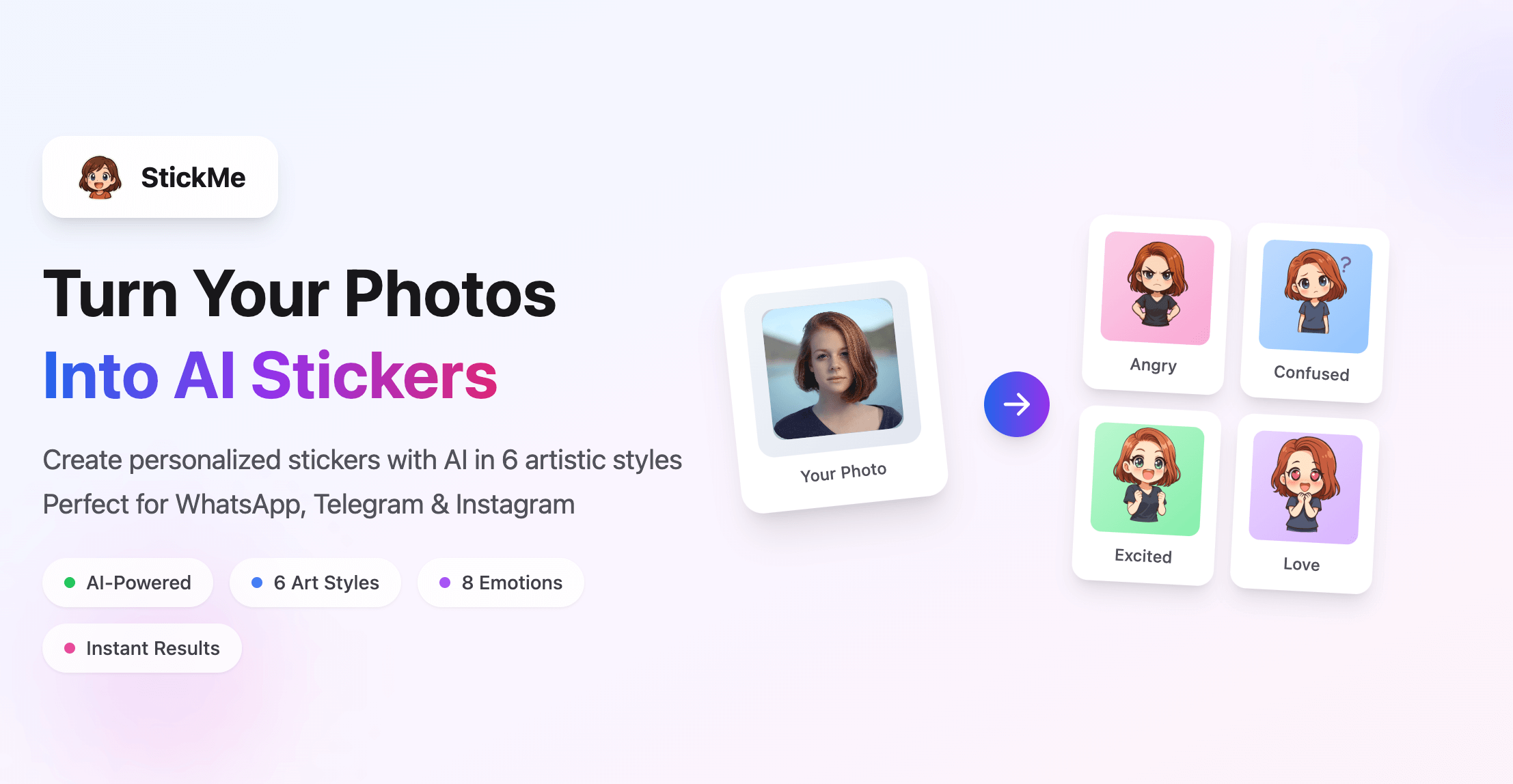 StickMe - AI-Powered Sticker Generator | Create Custom Stickers from Photos